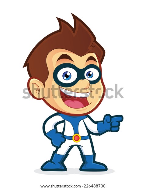 Superhero Pointing His Finger: vector de stock (libre de regalías ...