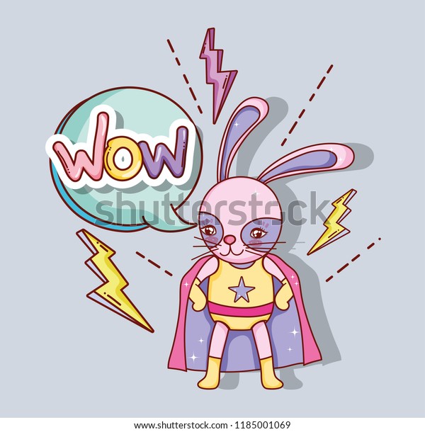 Superhero Rabbit Cartoon Stock Vector (Royalty Free) 1185001069 ...