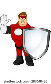 Superhero Red Character Stock Vector (Royalty Free) 288648488