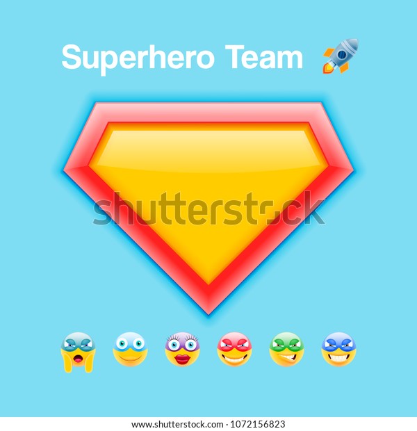 Superhero Team Collaboration Teamwork Illustration Emojis Stock Vector ...