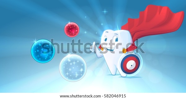 Superhero Tooth Smiling Vector Illustration Stock Vector (Royalty Free ...
