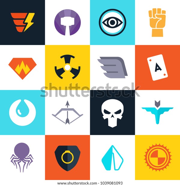Superhero Vector Badges Super Weapons Superheroes: เวกเตอร์สต็อก (ปลอด ...