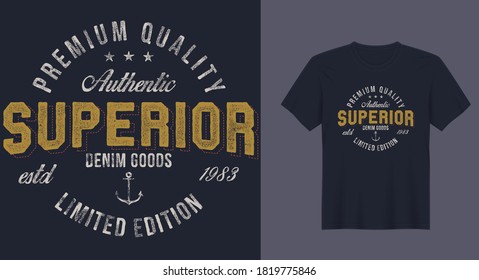 Superior Graphic Print Vector Illustration T Stock Vector (Royalty Free ...
