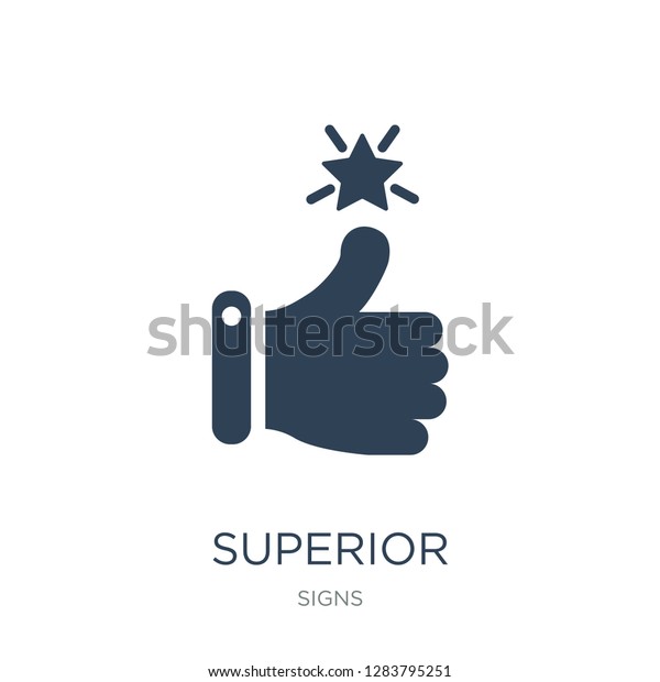 Superior Icon Vector On White Background Stock Vector (Royalty Free ...
