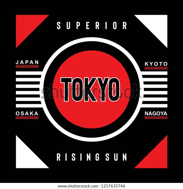 Superior Tokyo Typography Design Tee Vector Stock Vector (Royalty Free ...