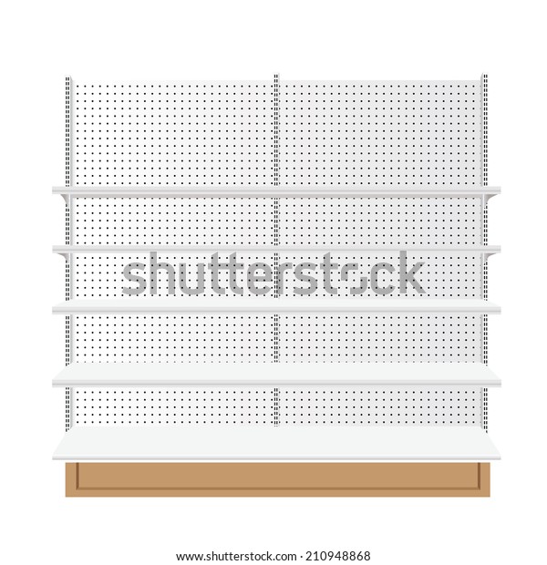 Supermarket Shelf Vector Illustration Stock Vector (Royalty Free ...