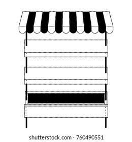 Supermarket Shelves Empty Three Levels Degraded Stock Vector (Royalty ...
