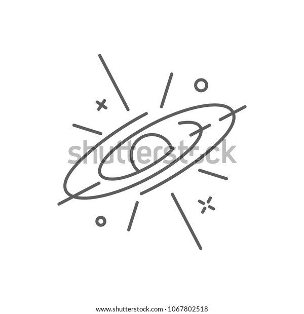 Supernova Icon Space Logo Outline Style Stock Vector (Royalty Free ...