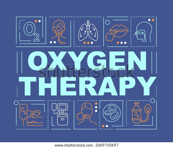 Supplemental Oxygen Therapy Word Concepts Banner Stock Vector (Royalty ...