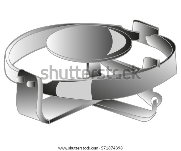 Supplied Metallic Trap On White Background Stock Vector (Royalty Free ...