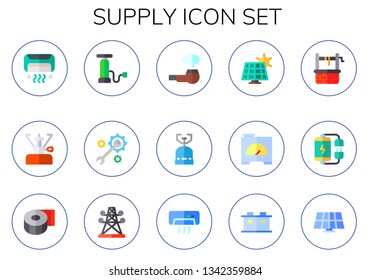 Supply Icon Set 15 Flat Supply Stock Vector (Royalty Free) 1342359884 ...