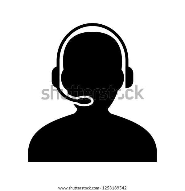 Support Agent Glyph Black Icon Stock Vector (Royalty Free) 1253189542 ...