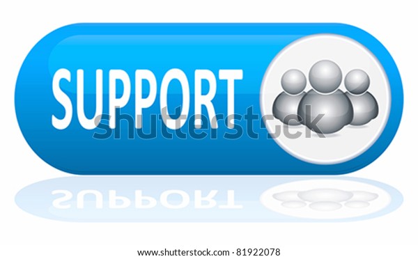 Support Banner Isolated On White Stock Vector (Royalty Free) 81922078 ...