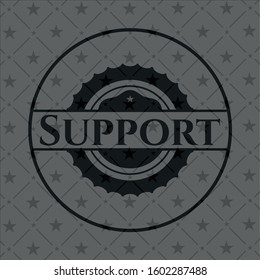 Support Black Emblem Vector Illustration Detailed Stock Vector (Royalty ...