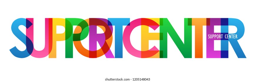 Support Center Rainbow Letters Banner Stock Vector (Royalty Free ...