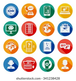 Support Customer Service Network Icons Flat Stock Vector (Royalty Free ...