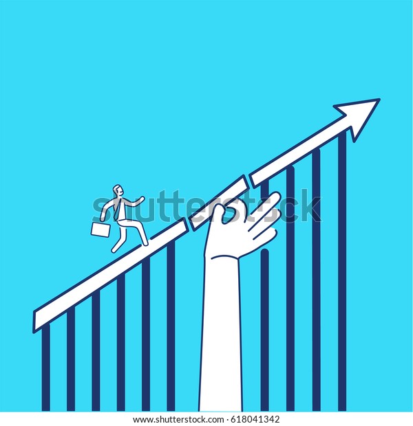 Support Growth Vector Business Illustration Businessman Stock Vector ...