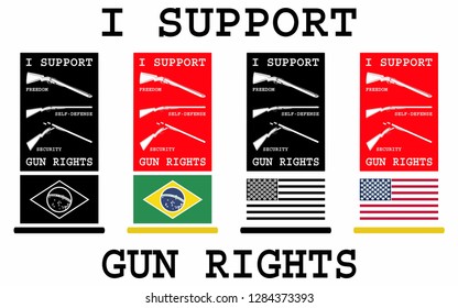 Support Gun Rights Stock Vector (Royalty Free) 1284373393 | Shutterstock