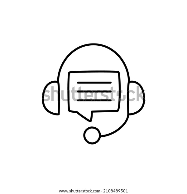 Support Icon Black Line Style Icon Stock Vector (Royalty Free ...