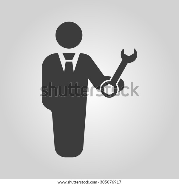 Support Icon Engineer Repair Technician Fixing Stock Vector (Royalty ...