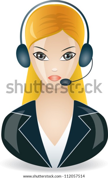 Support Icon Vector Blonde Girl Technical Stock Vector (Royalty Free ...