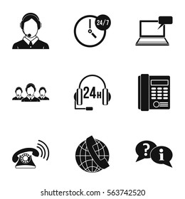 Support Icons Set Simple Illustration 9 Stock Vector (Royalty Free ...