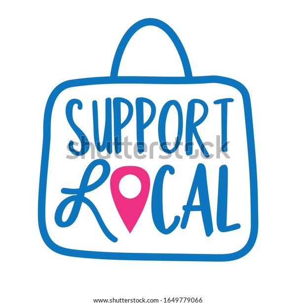 Support Local Shop Small Business Buy Stock Vector (Royalty Free ...