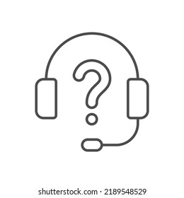 Support Question Line Outline Icon Stock Vector (Royalty Free ...