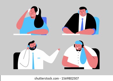 Support Service Vector Cartoon Illustration People Stock Vector ...