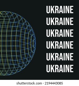 Support Ukraine Vector Illustration Blue Yellow Stock Vector (Royalty ...