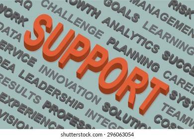Support Word Cloud Business Concept Stock Vector (Royalty Free ...