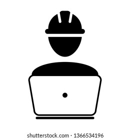 Support Worker Icon Vector Male Construction Stock Vector (Royalty Free ...