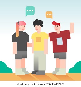Supporting Friend Being Supportive Helping Friend Stock Vector (Royalty ...