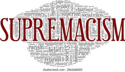 Supremacism Vector Illustration Word Cloud Isolated Stock Vector ...