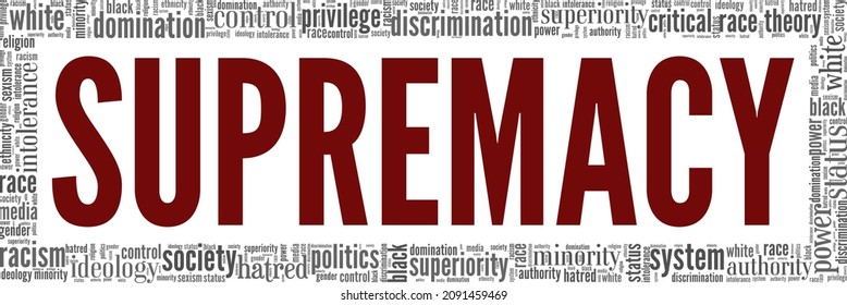 Supremacy Vector Illustration Word Cloud Isolated Stock Vector (Royalty ...