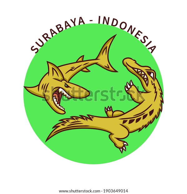 Surabaya City Icon Cartoon Vector Illustration Stock Vector (Royalty ...