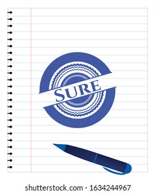 Sure Draw Pen Effect Blue Ink Stock Vector (Royalty Free) 1634244967 ...