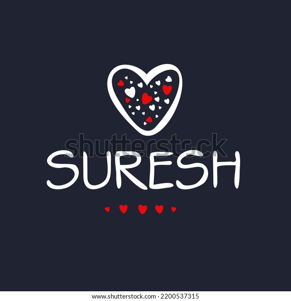 Suresh Calligraphy Name Vector Illustration Stock Vector (Royalty Free ...