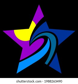 Surf Star Art Vector Print Sticker Stock Vector (Royalty Free ...
