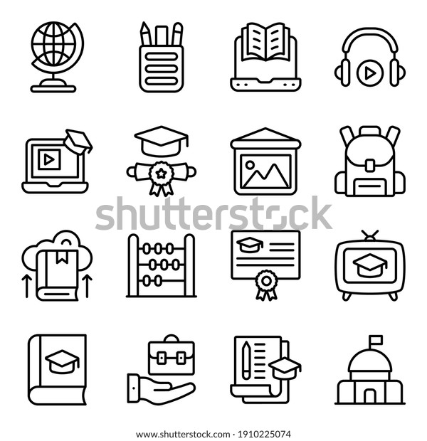 Surf Through This Wide Range Icons Stock Vector (Royalty Free ...