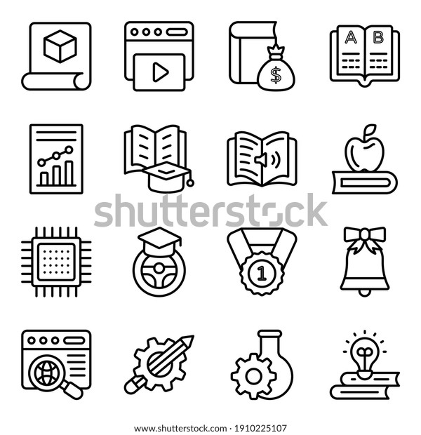 Surf Through This Wide Range Icons Stock Vector (Royalty Free ...