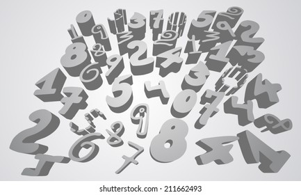 Surface Numbers Design Stock Vector (Royalty Free) 211662493 | Shutterstock
