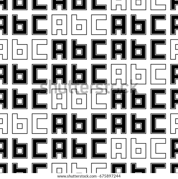 Surface Pattern Design English Letters Abc Stock Vector (Royalty Free ...