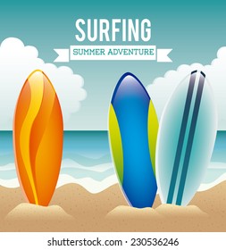 Surfing Graphic Design Vector Illustration Stock Vector (Royalty Free ...