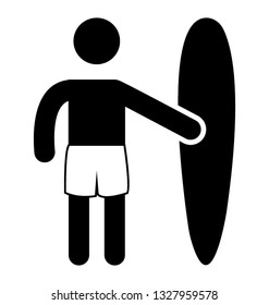 Surfing Pictogram Exercise Concept Stock Vector (Royalty Free ...