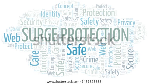 Surge Protection Word Cloud Wordcloud Made Stock Vector (Royalty Free ...