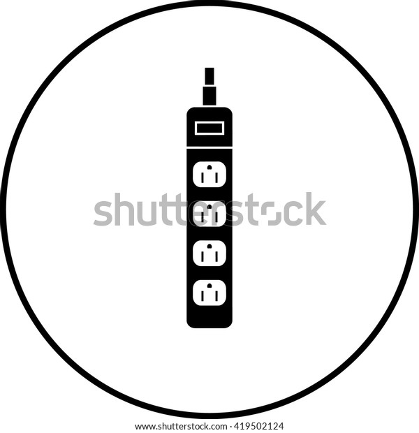 Surge Protector Power Strip Symbol Stock Vector (Royalty Free) 419502124