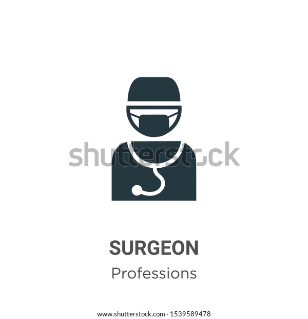 Surgeon Vector Icon On White Background Stock Vector (Royalty Free ...