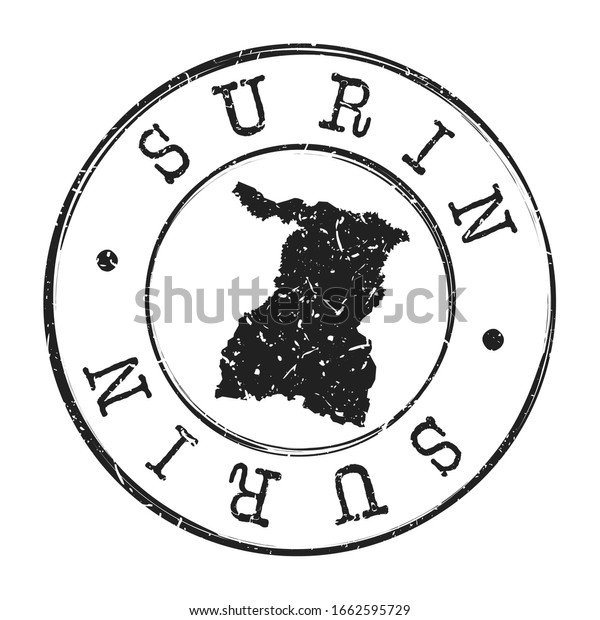 Surin Thailand Map Postmark Silhouette Postal Stock Vector (Royalty ...