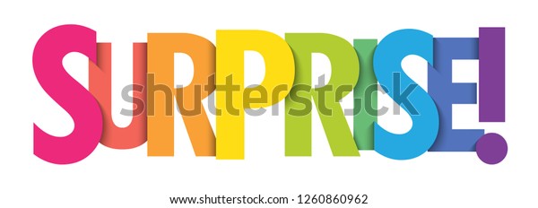 Surprise Colorful Type Banner Stock Vector (Royalty Free) 1260860962 ...